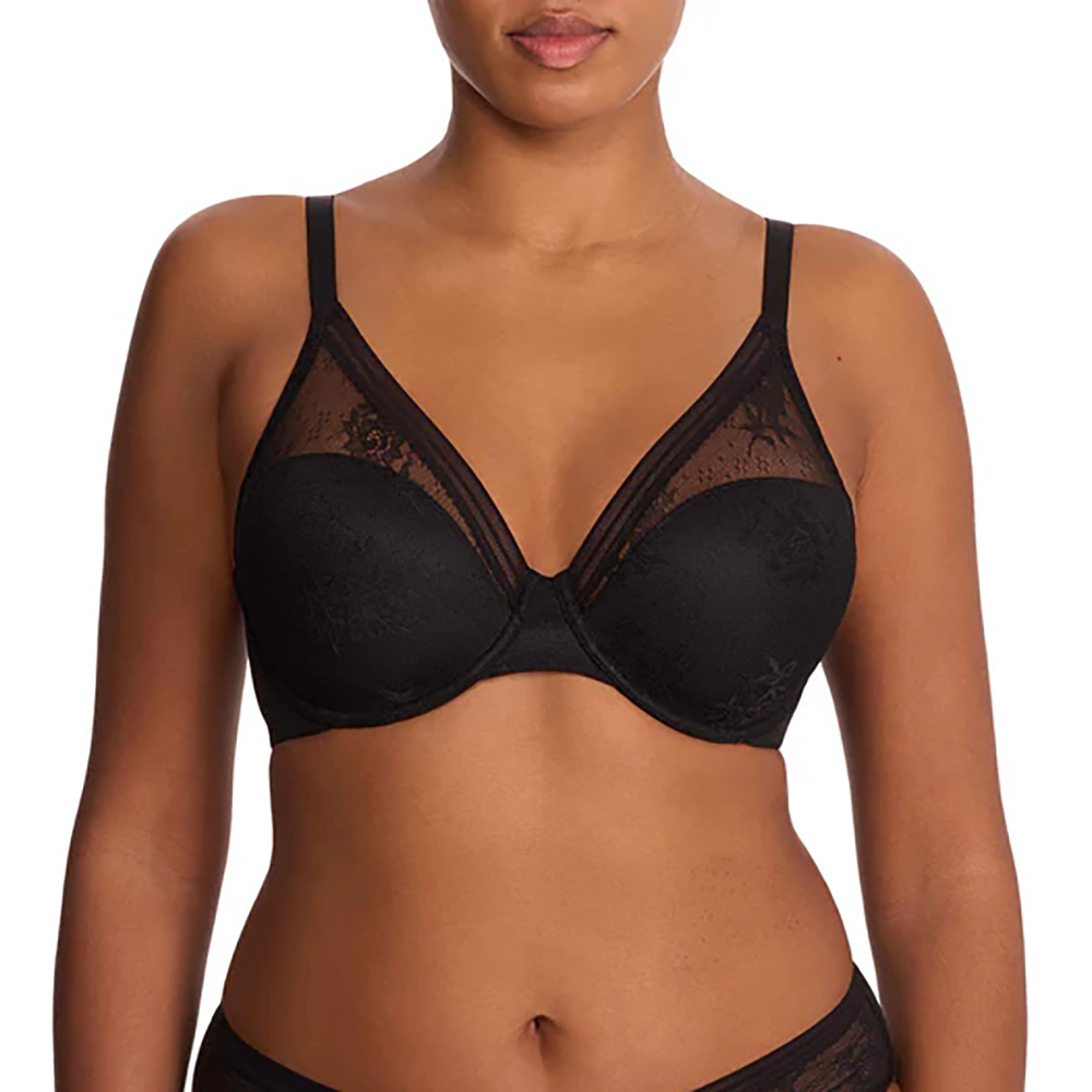 Natori Love Lace Full Coverage Plunge T-Shirt Bra 731351 Black – Petticoat Fair
