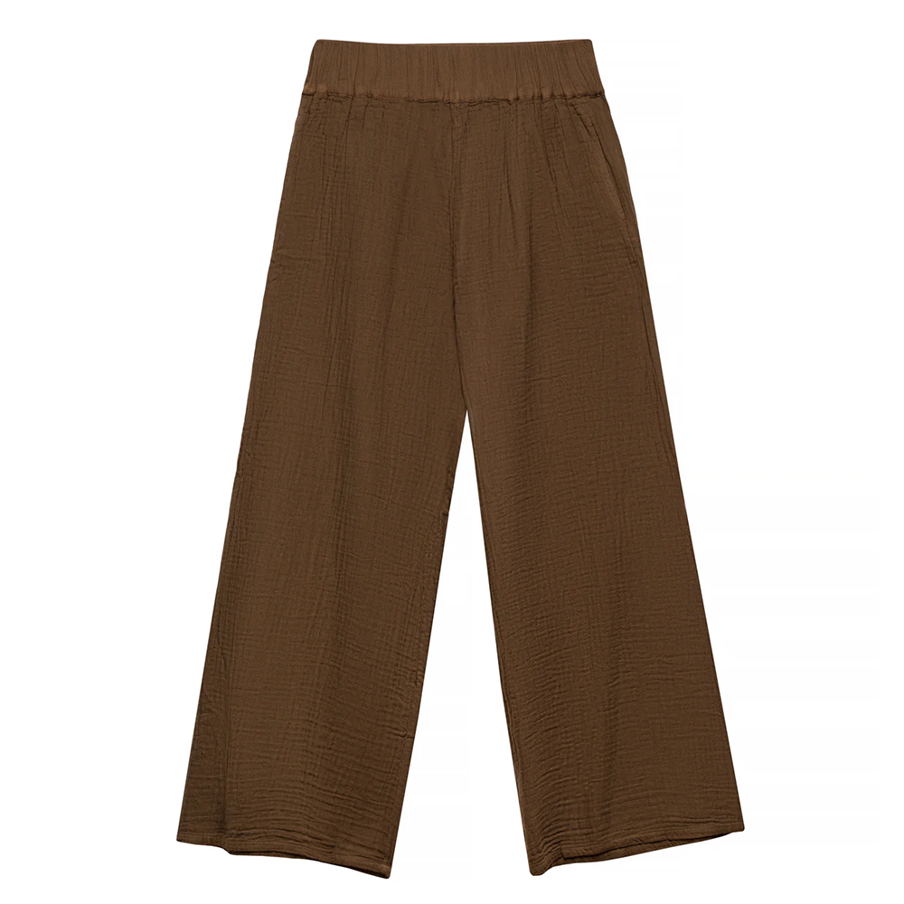 Honest Cotton Crinkle Cotton Pant Chocolate – Petticoat Fair
