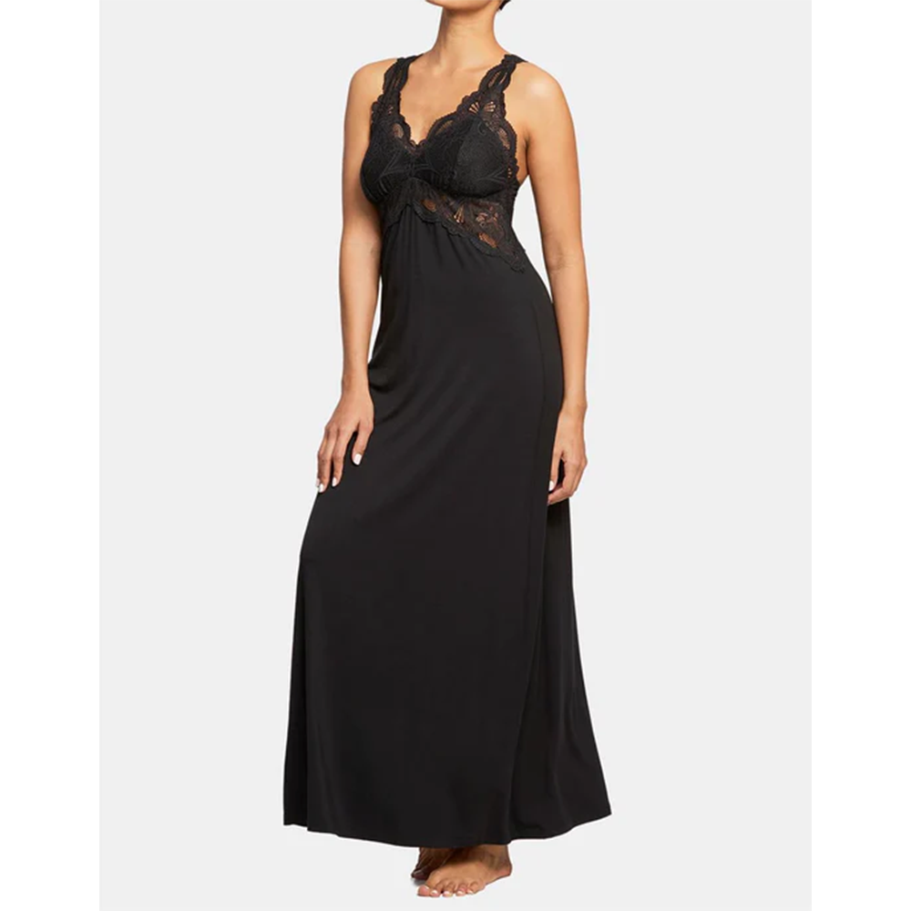 Fleur't Lace T-Back Gown 633 Black – Petticoat Fair